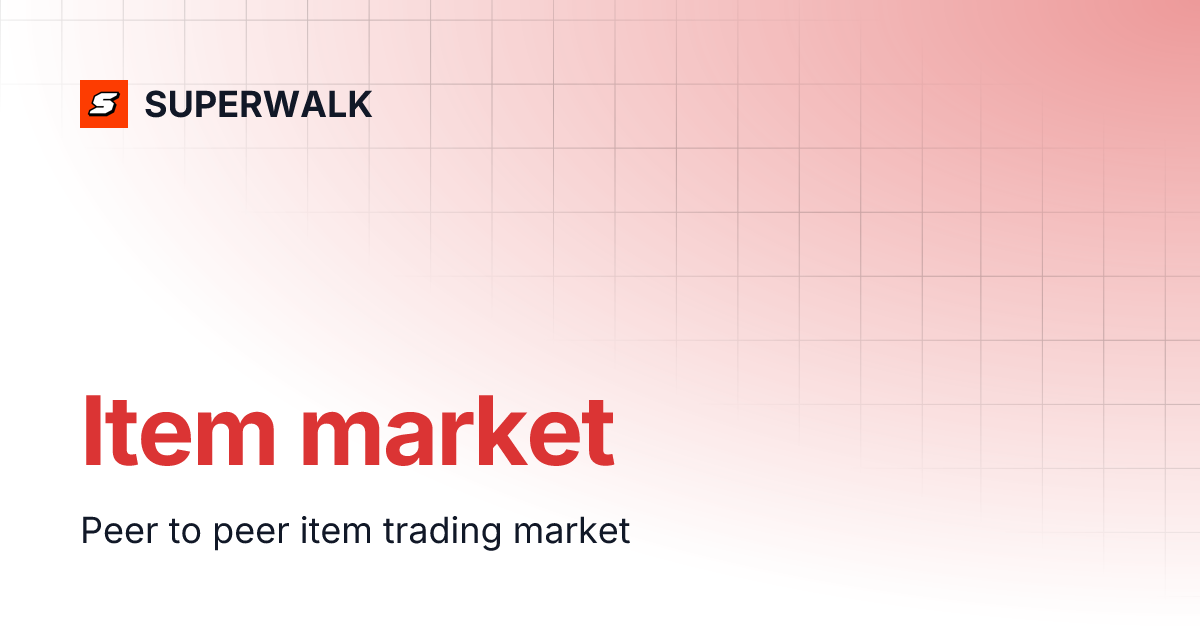 Item market | SUPERWALK